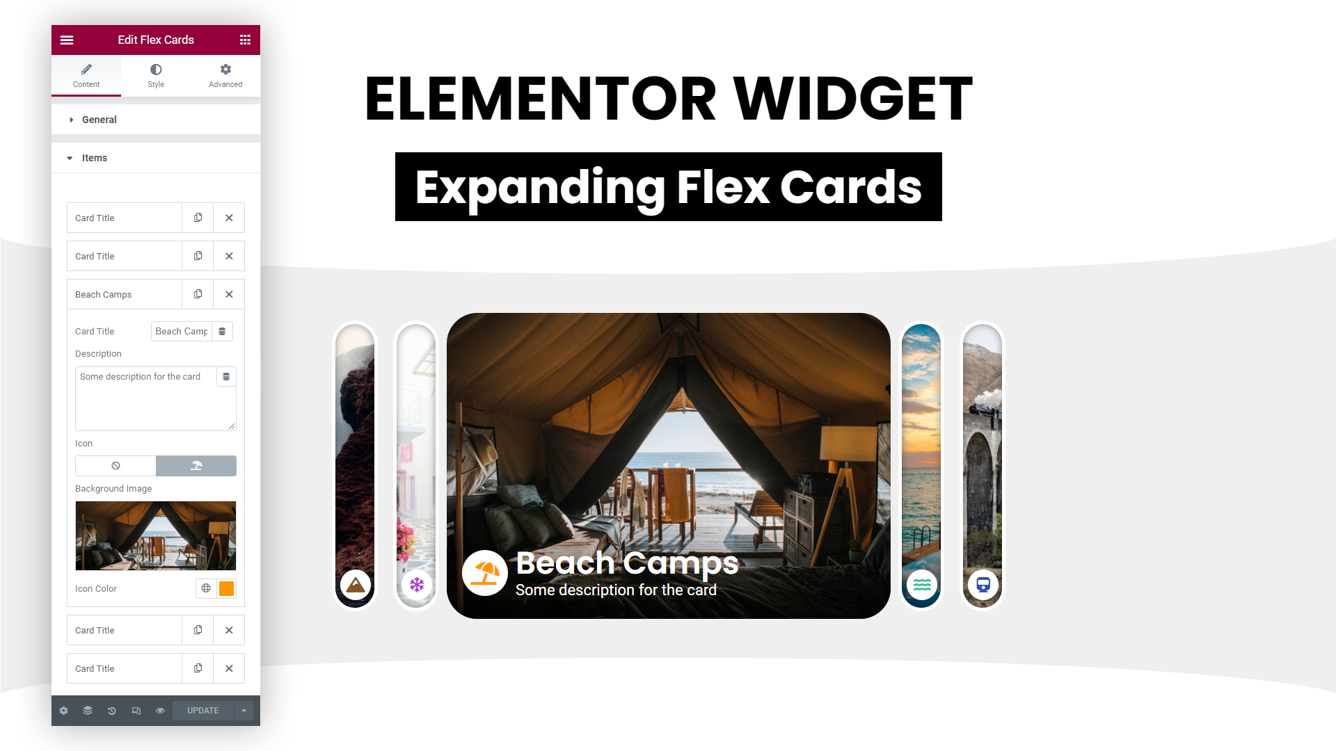 Elementor Custom Widget - Expanding Flex Cards | WP Academy Elementor Custom Widget - Expanding Flex Cards | WP Academy